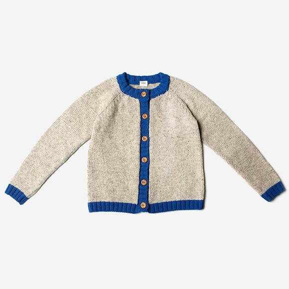 Babaa | Sweaters | Babaa No Winter Skies Cream And Blue Womens Cardigan ...